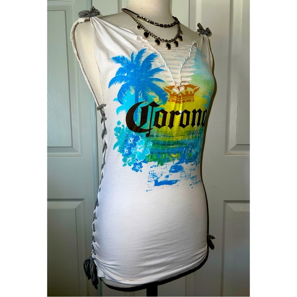Corona | Swim | Corona Graphic Custom Tank | Poshmark